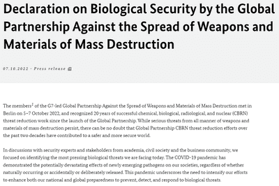 Declaration on Biological Security | Biosecurity Central