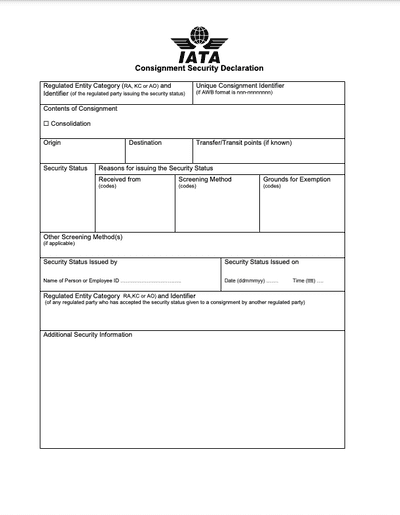 Consignment Security Declaration (CSD) | Biosecurity Central